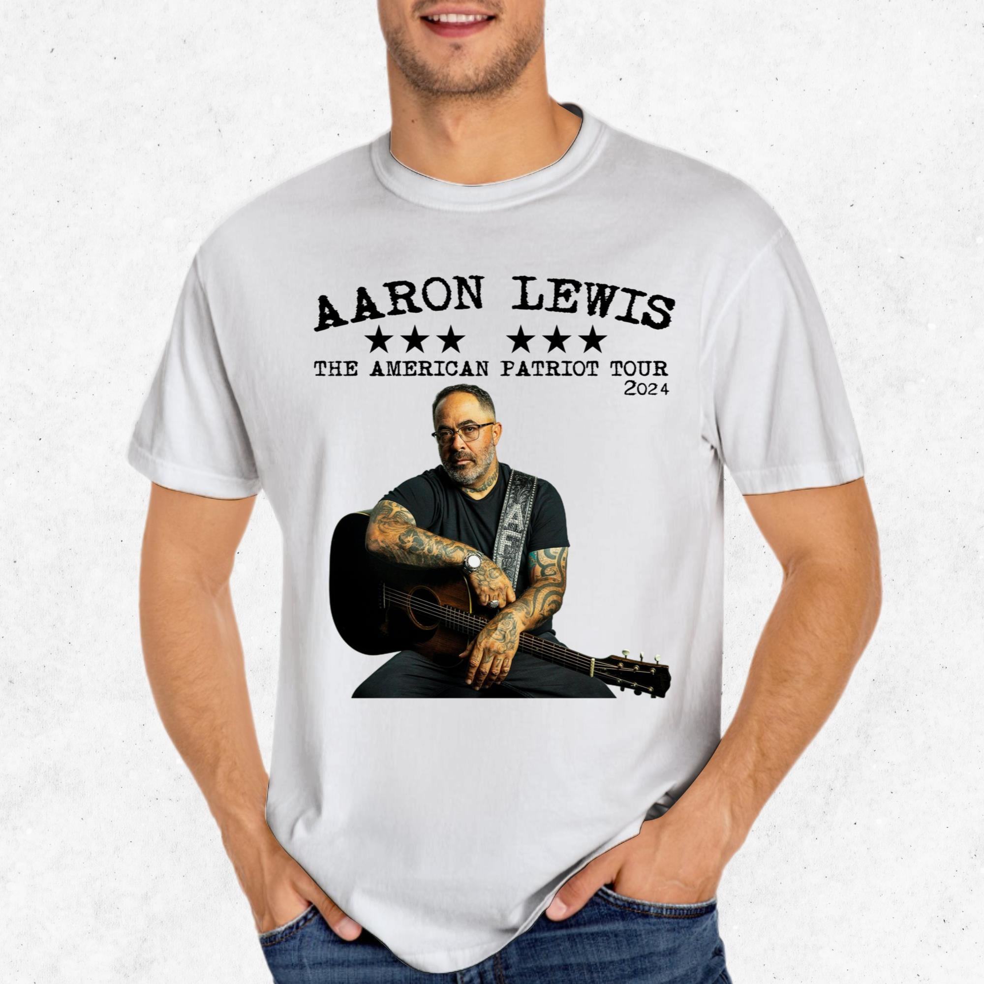 Aaron Lewis The American Patriot Tour 2024 T-Shirt - Country Rock ...