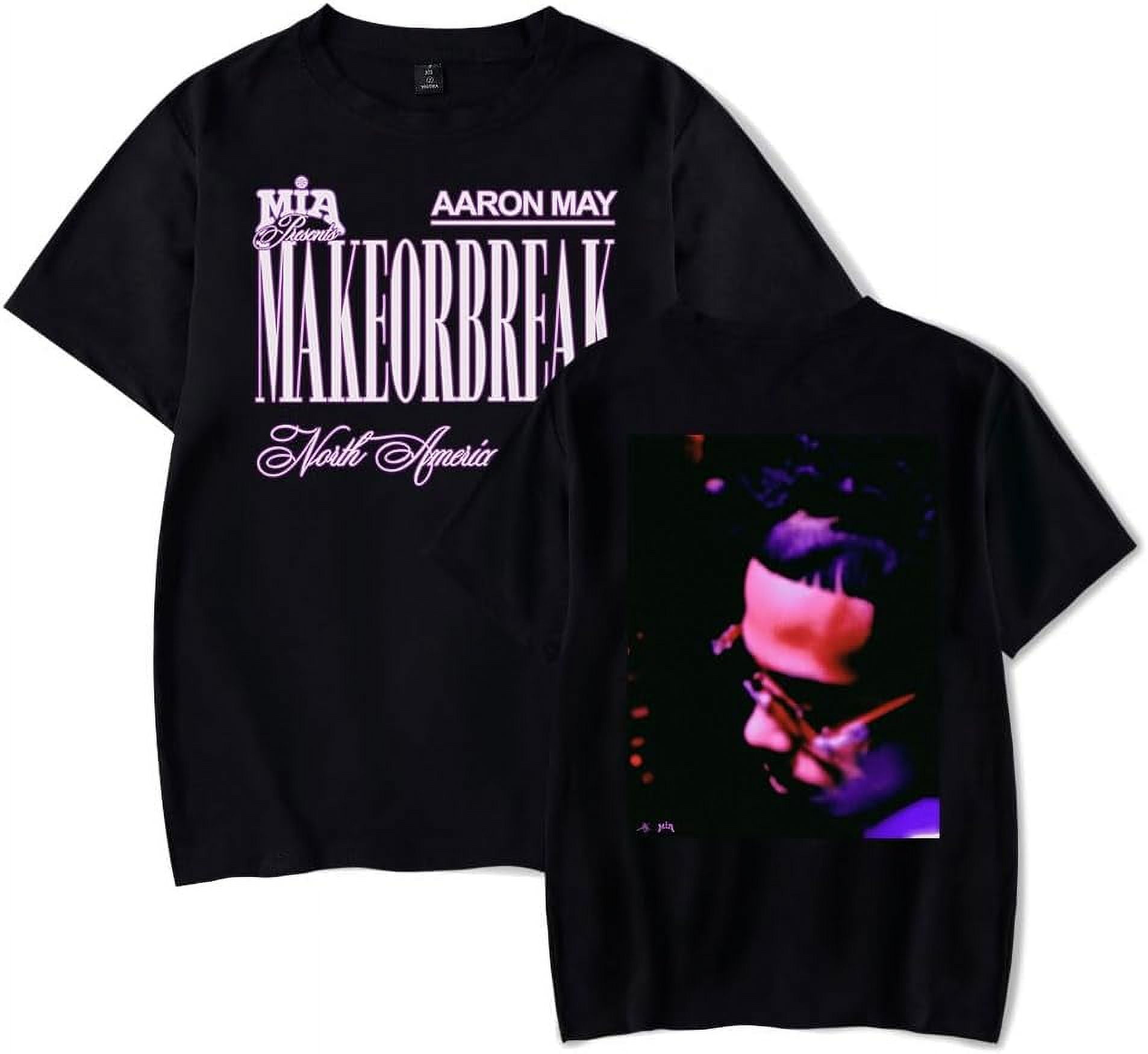 Aaron May MAKEORBREAK 2024 North American Tour T-Shirt Casual Crew Neck ...