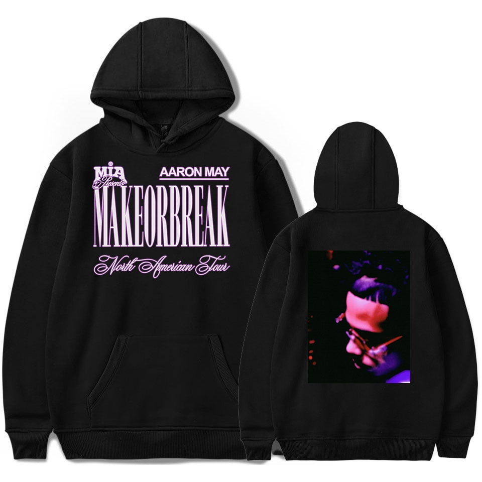 Aaron May MAKEORBREAK North American Tour Hoodie 2024 Concert Merch Unisex Casual Long Sleeve ...
