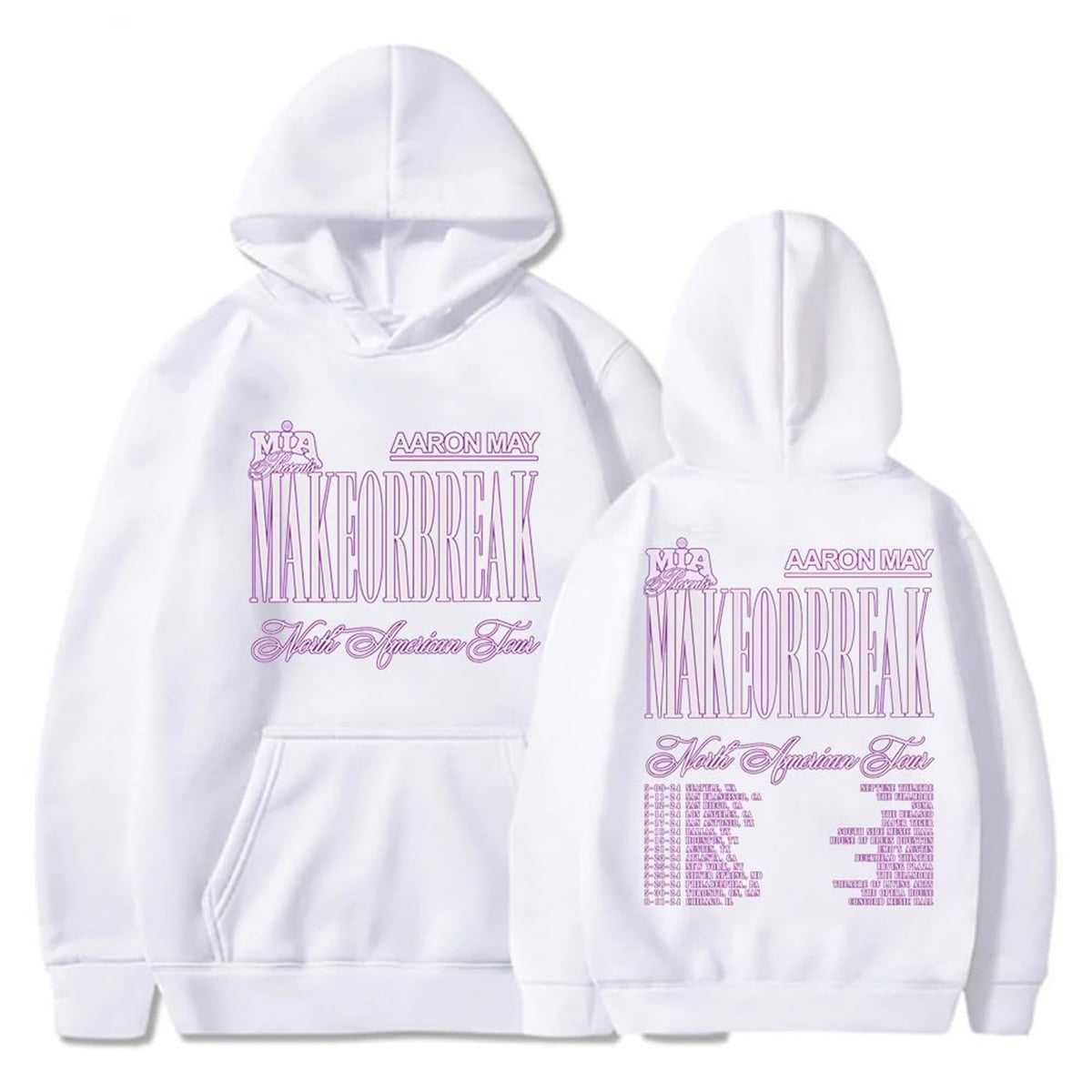 Aaron May MAKEORBREAK North American Tour Hoodie 2024 Long Sleeve ...