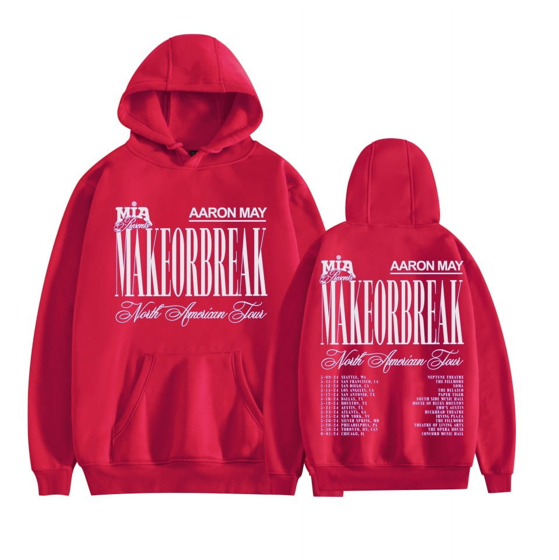 Aaron May Merch Unisex Oversized Fleece Hoodie - Graphic Print Kangaroo ...