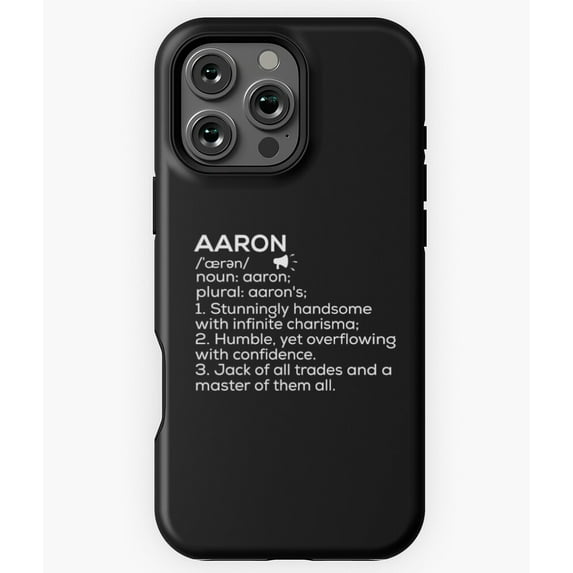 Aaron Name Definition Phone Case for iPhone 16 15 14 13 12 11 Pro Max ...