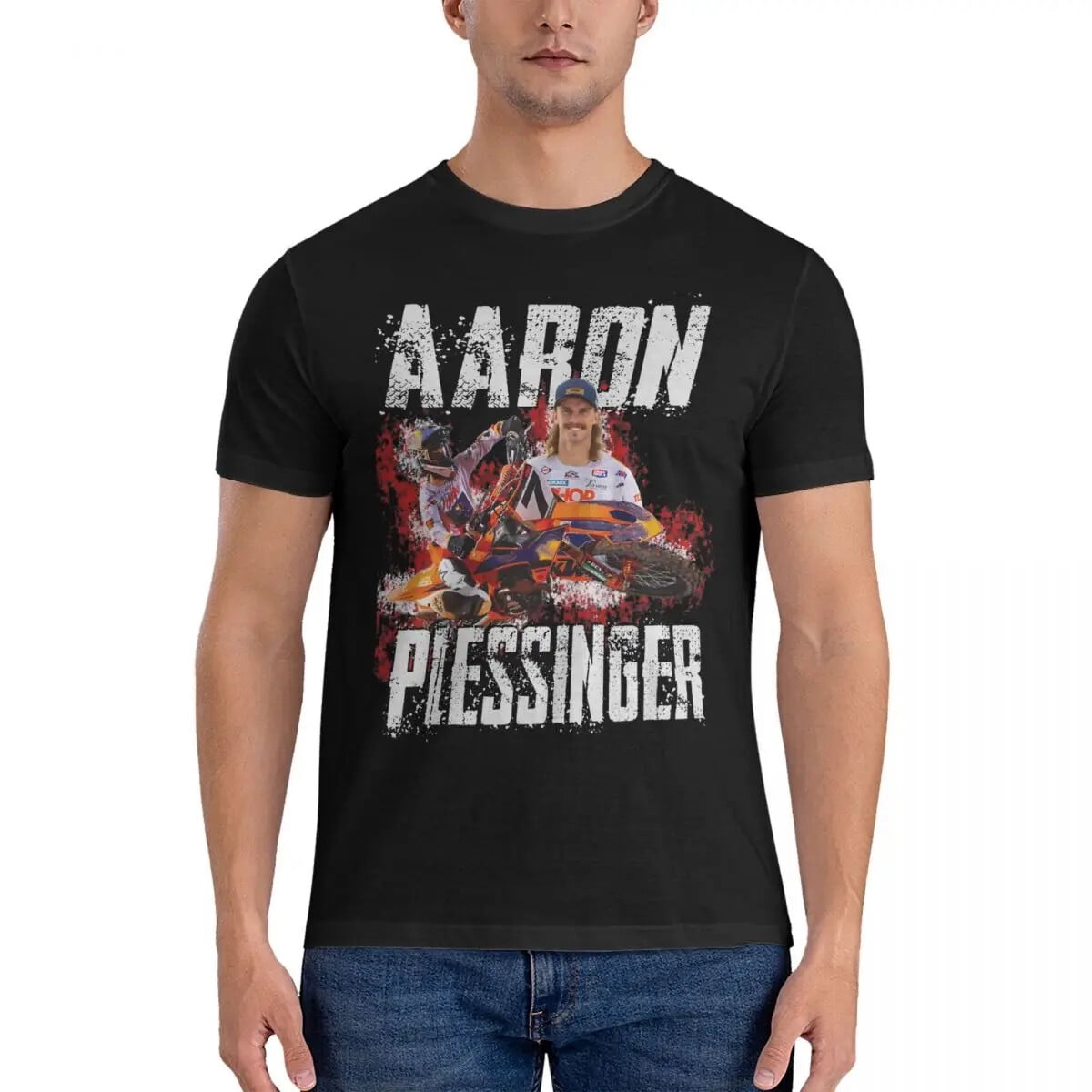 Aaron Plessinger T Shirts Men's Pure Cotton Hipster T-Shirt Round ...