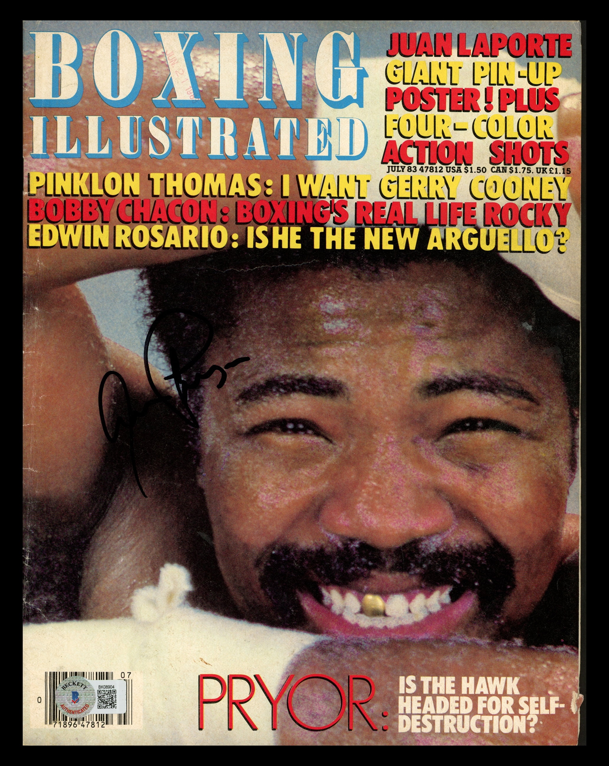 Aaron Pryor Autographed Boxing Illustrated Magazine Beckett BAS QR #BK08904 - Walmart.com
