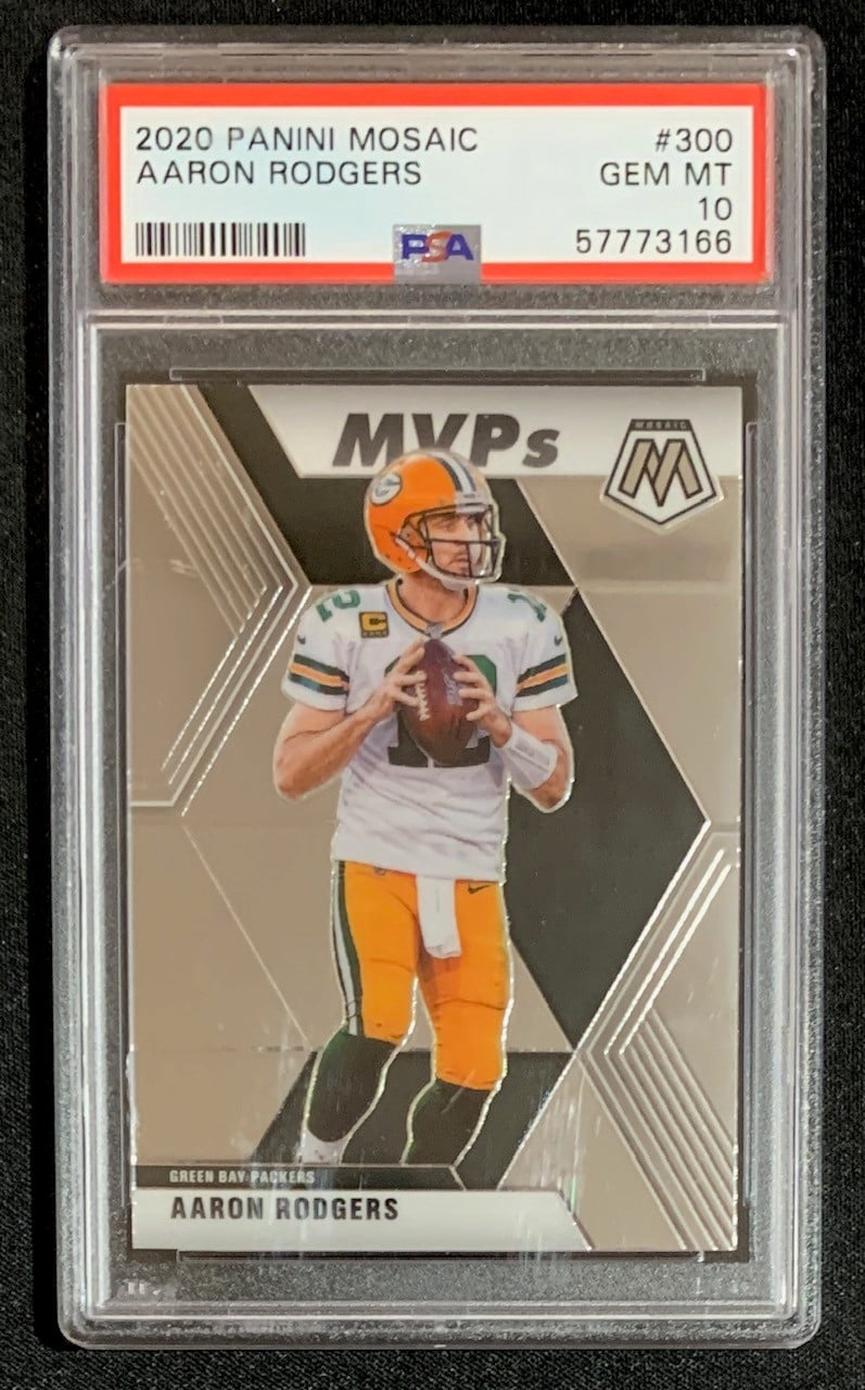 Aaron Rodgers 2020 Panini Mosaic Football Card #300 Graded PSA 10 ...