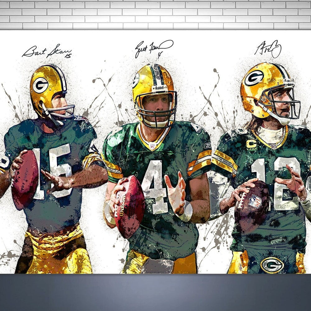Aaron Rodgers, Brett Favre, Bart Starr Poster Print, sport poster ...