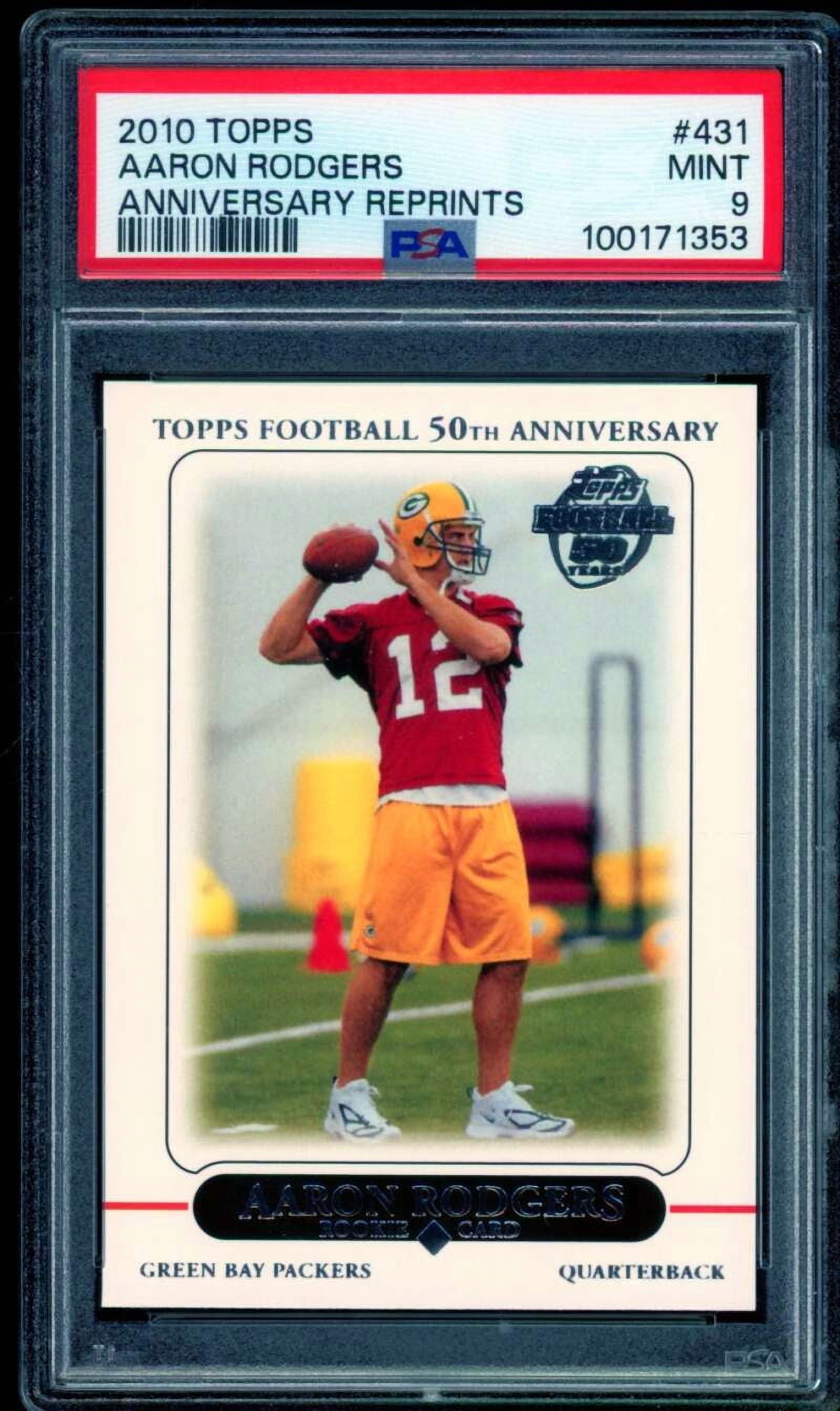 Aaron Rodgers Card 2010 Topps Anniversary Reprints #431 PSA 9 - Walmart.com