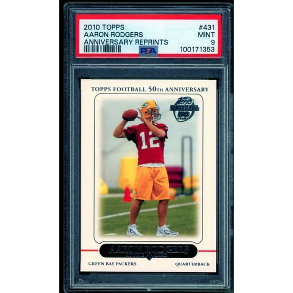 Aaron Rodgers Card 2010 Topps Anniversary Reprints #431 PSA 9 - Walmart.com