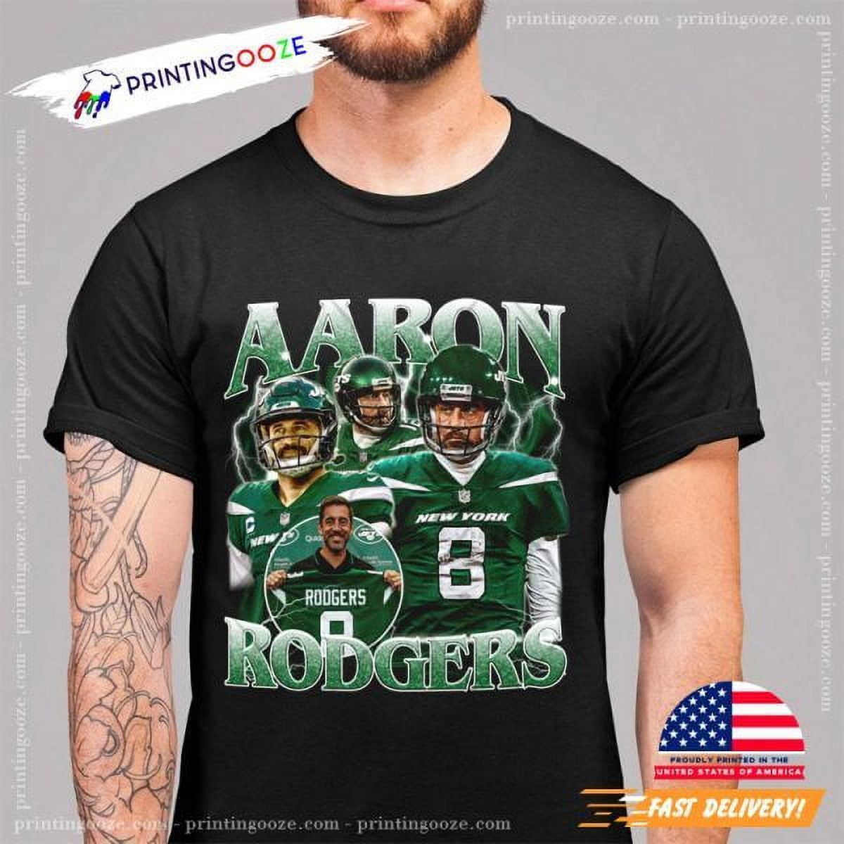 Aaron Rodgers Classic 90s Graphic Shirt - Walmart.com