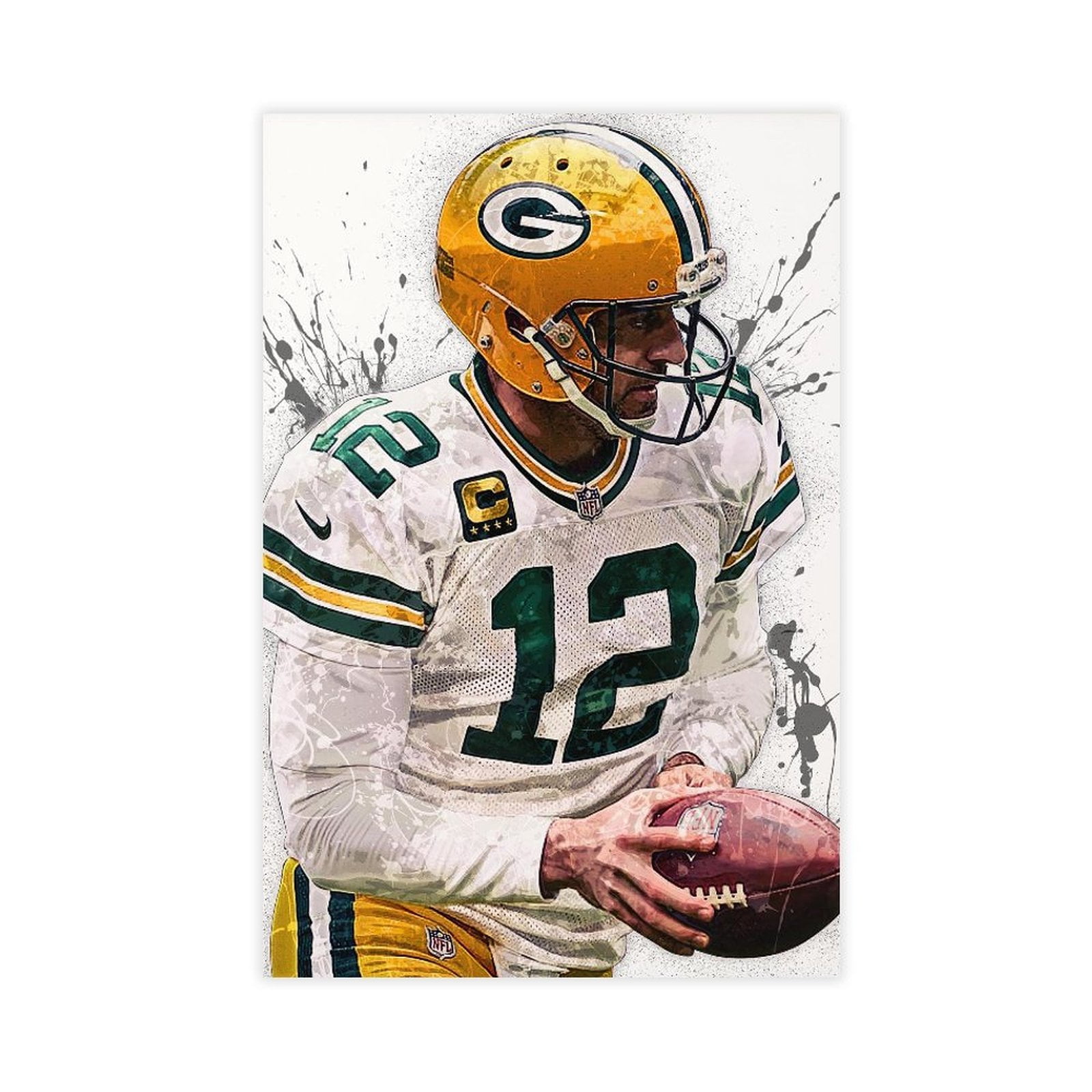 Aaron Rodgers, Football Player, Canvas Football Poster Print ...