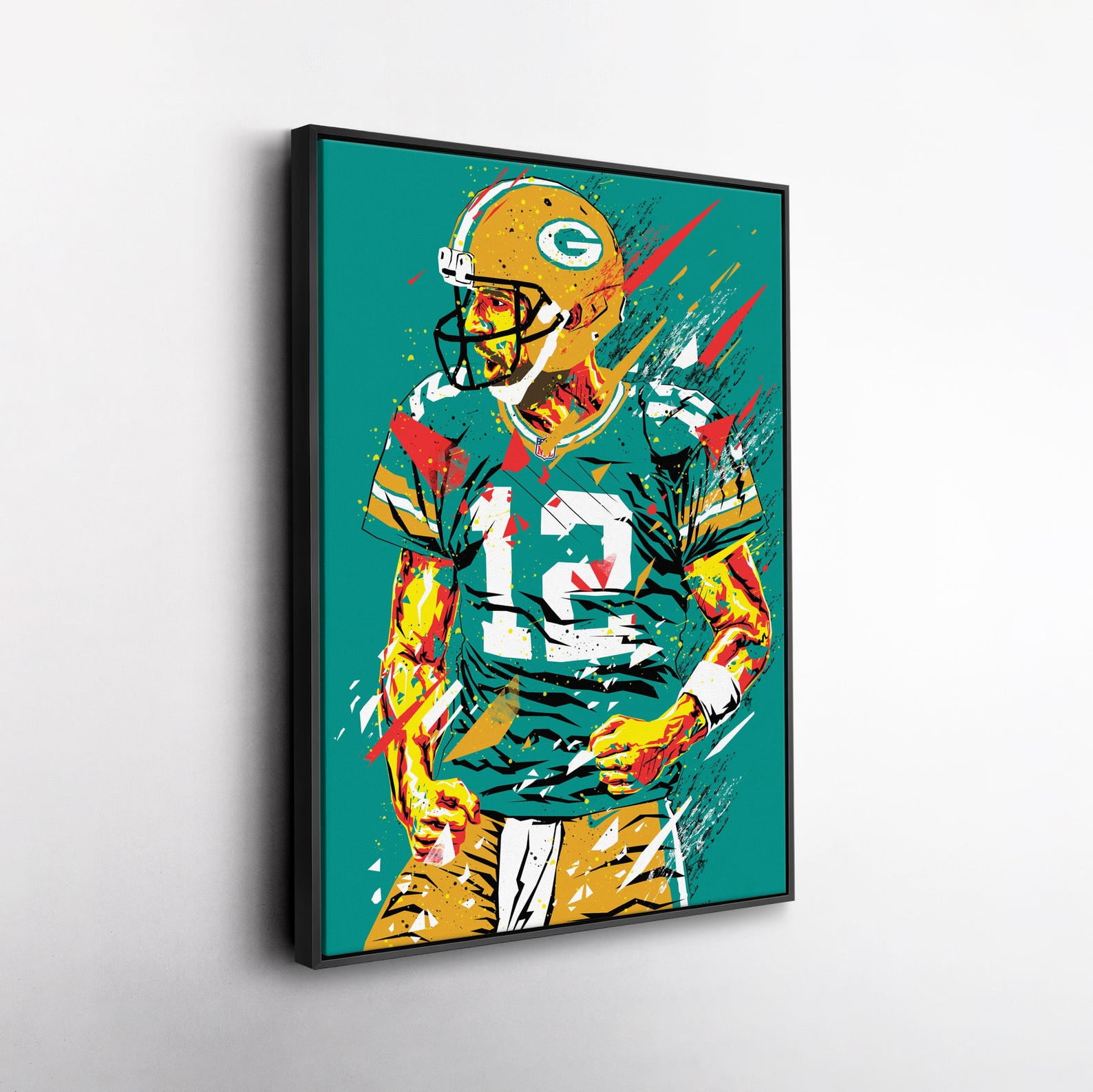 Aaron Rodgers - Pop Art Action Poster Style Bold Game Energy Wall Art ...