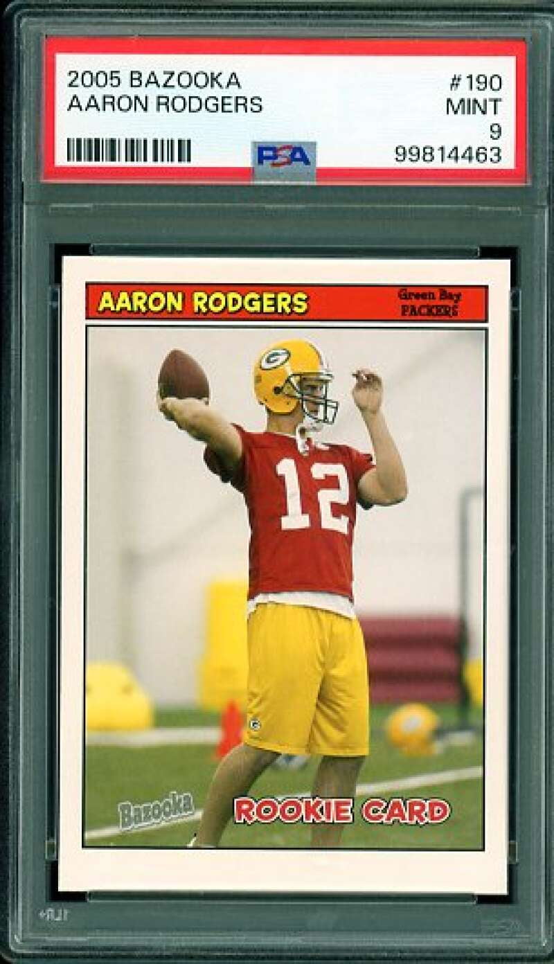 Aaron Rodgers Rookie Card 2005 Bazooka #190 PSA 9 - Walmart.com