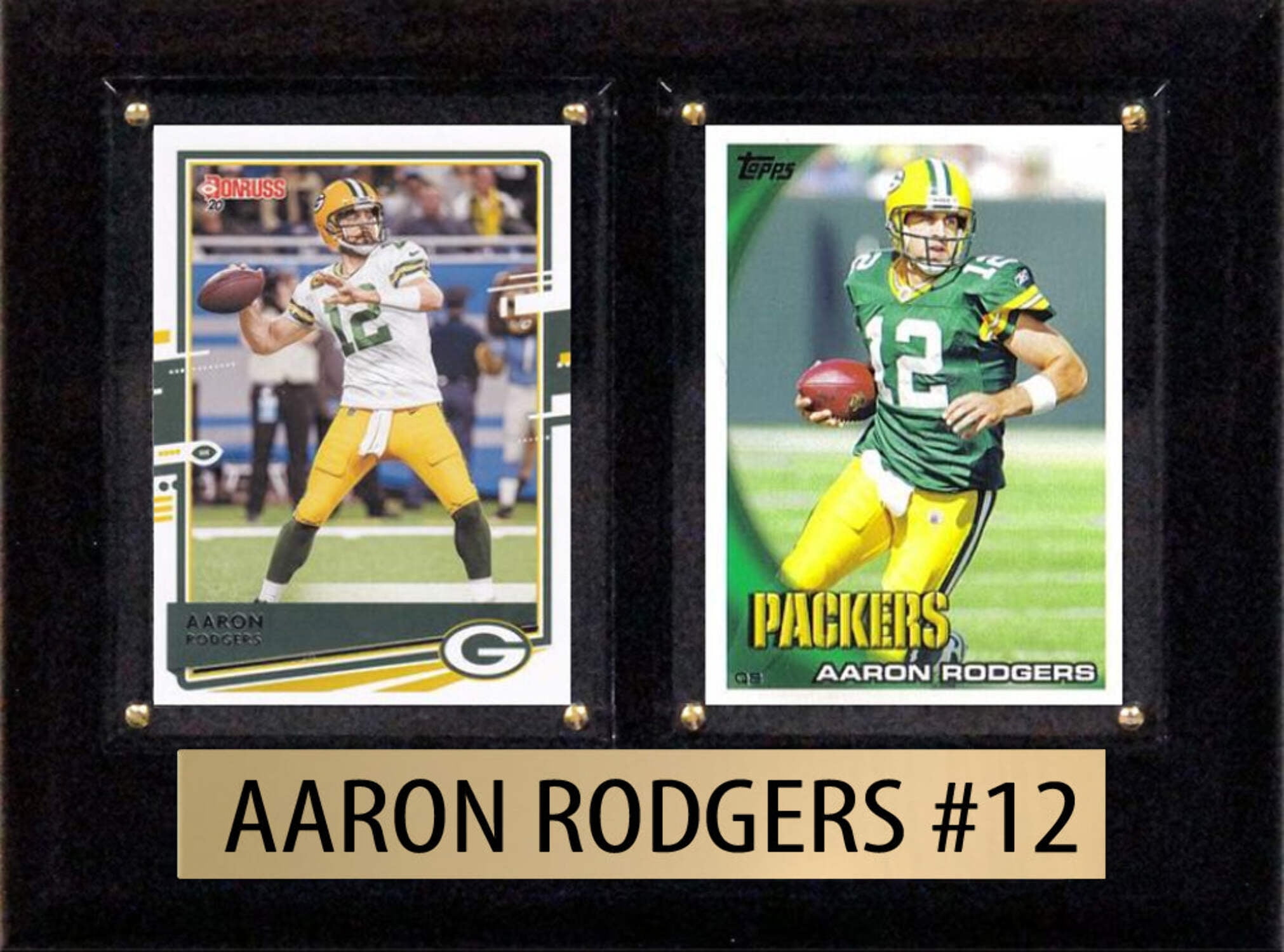 Aaron Rodgers Score Donruss 2022 2021 2 Card 6" x 8" Plaque Packers ...