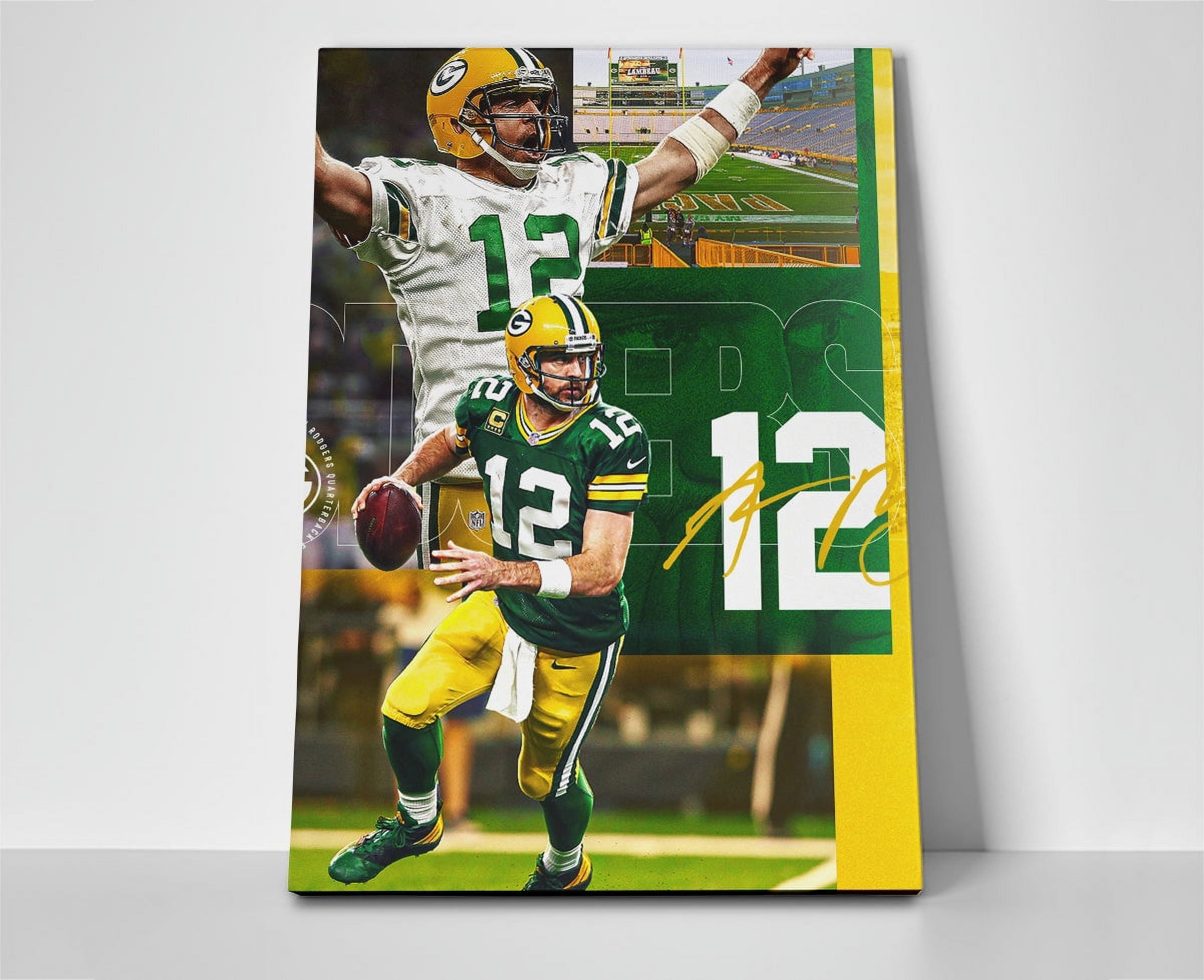 Aaron Rodgers Wall Art Poster or Wrapped Canvas - Walmart.com