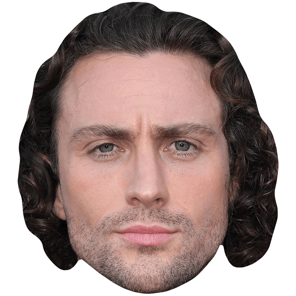 Aaron Taylor Johnson (Long Hair) Celebrity Mask, Flat Card Face, Fancy ...