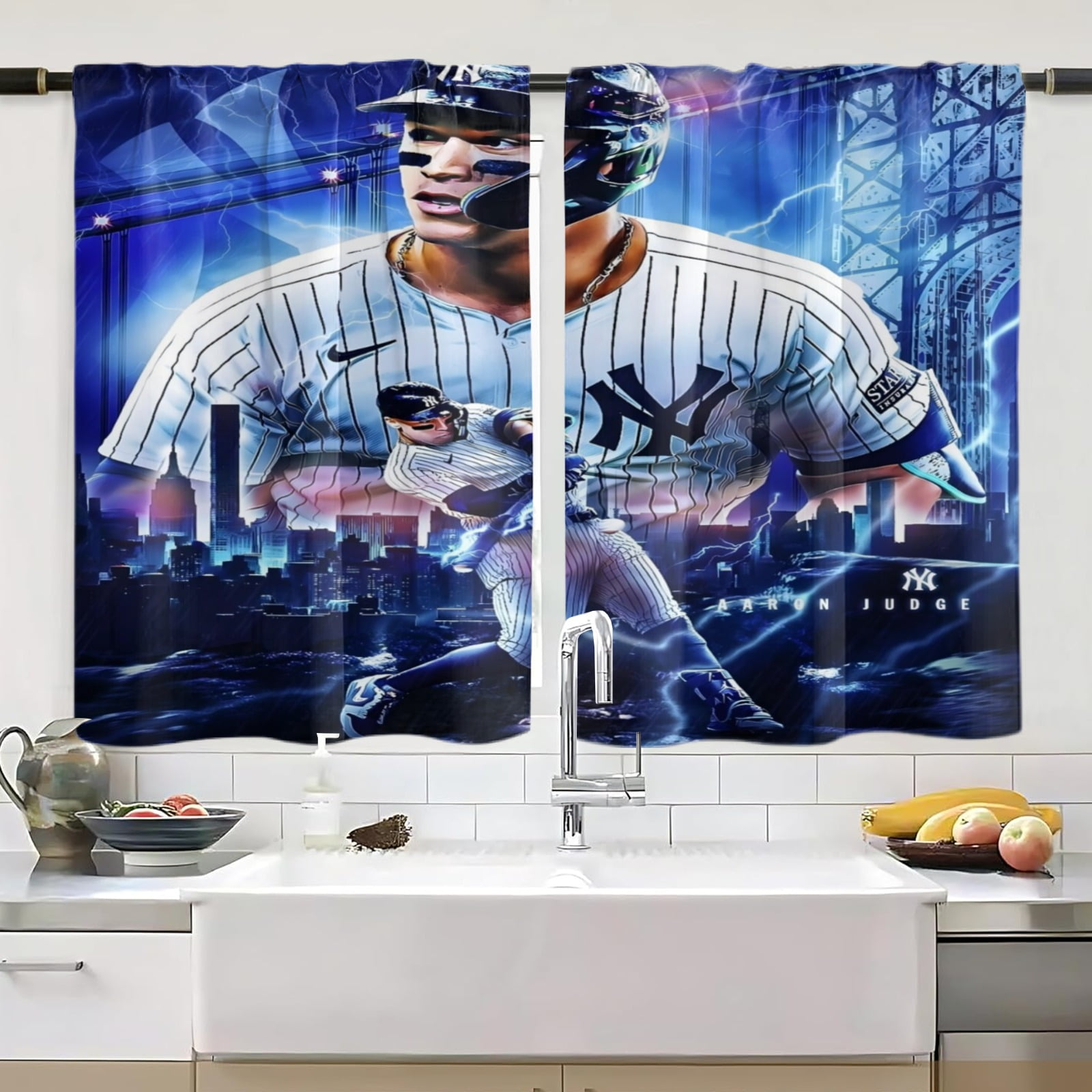 Aaron and Judge Window Curtain - 2 Panels(28"x40") - Walmart.com