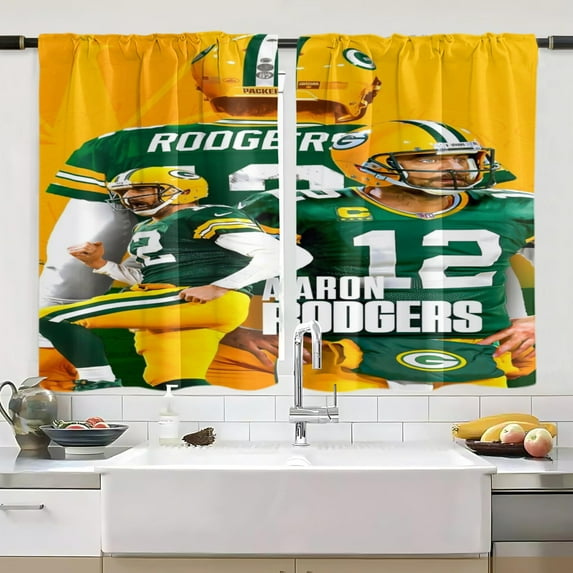 Aaron and Rodgers Window Curtain - 2 Panels(28"x40") - Walmart.com