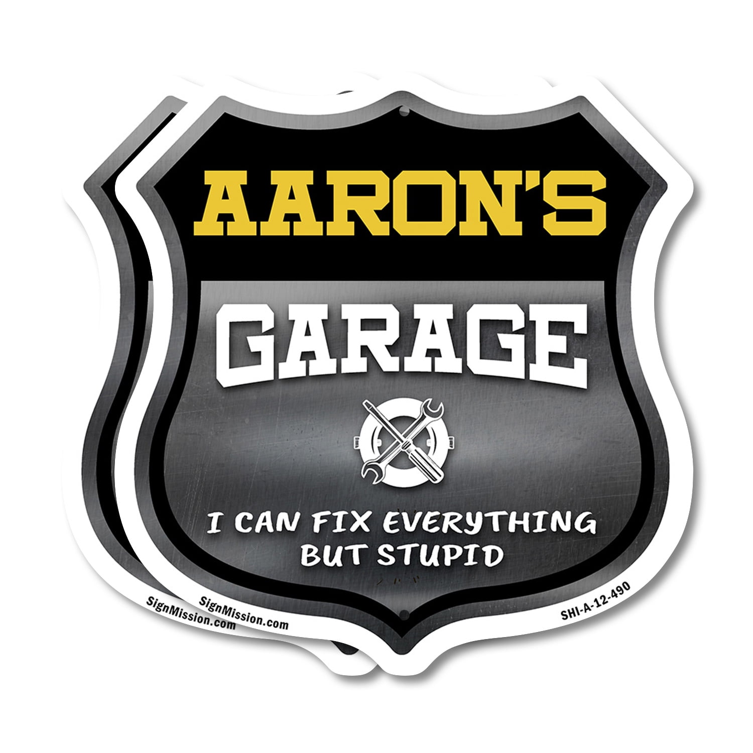 Aaron's Garage I Can Fix Everything But Stupid (2 Pack) 12 inch X 12 ...