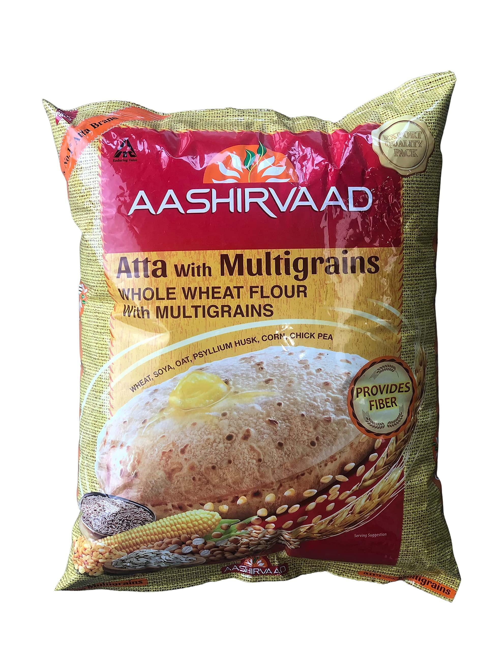 Aashirvaad Atta with Multigrains, Whole Wheat Flour with Multigrains ...