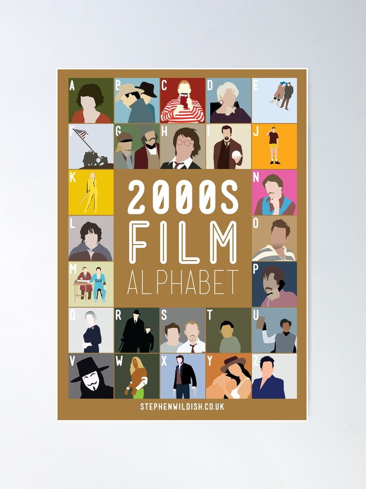 AatoeaX 00s Film Alphabet Poster Modern Wall Art Canvas Poster ...