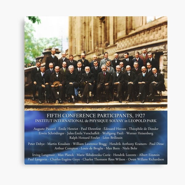 AatoeaX 1927 Solvay Conference (LISA wave bg), posters, prints Canvas ...