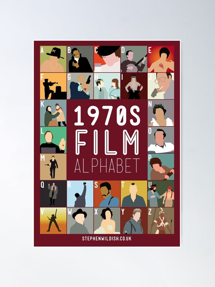 AatoeaX 1970s Film Alphabet Poster Modern Wall Art Canvas Poster ...