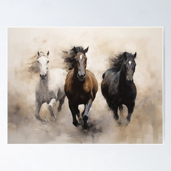 AatoeaX 3 Horse Running Wall Art Prints Poster Aesthetic Home Decor ...