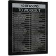 AatoeaX 40 Reasons to Workout Inspirational Quotes Exercise Wall Art ...