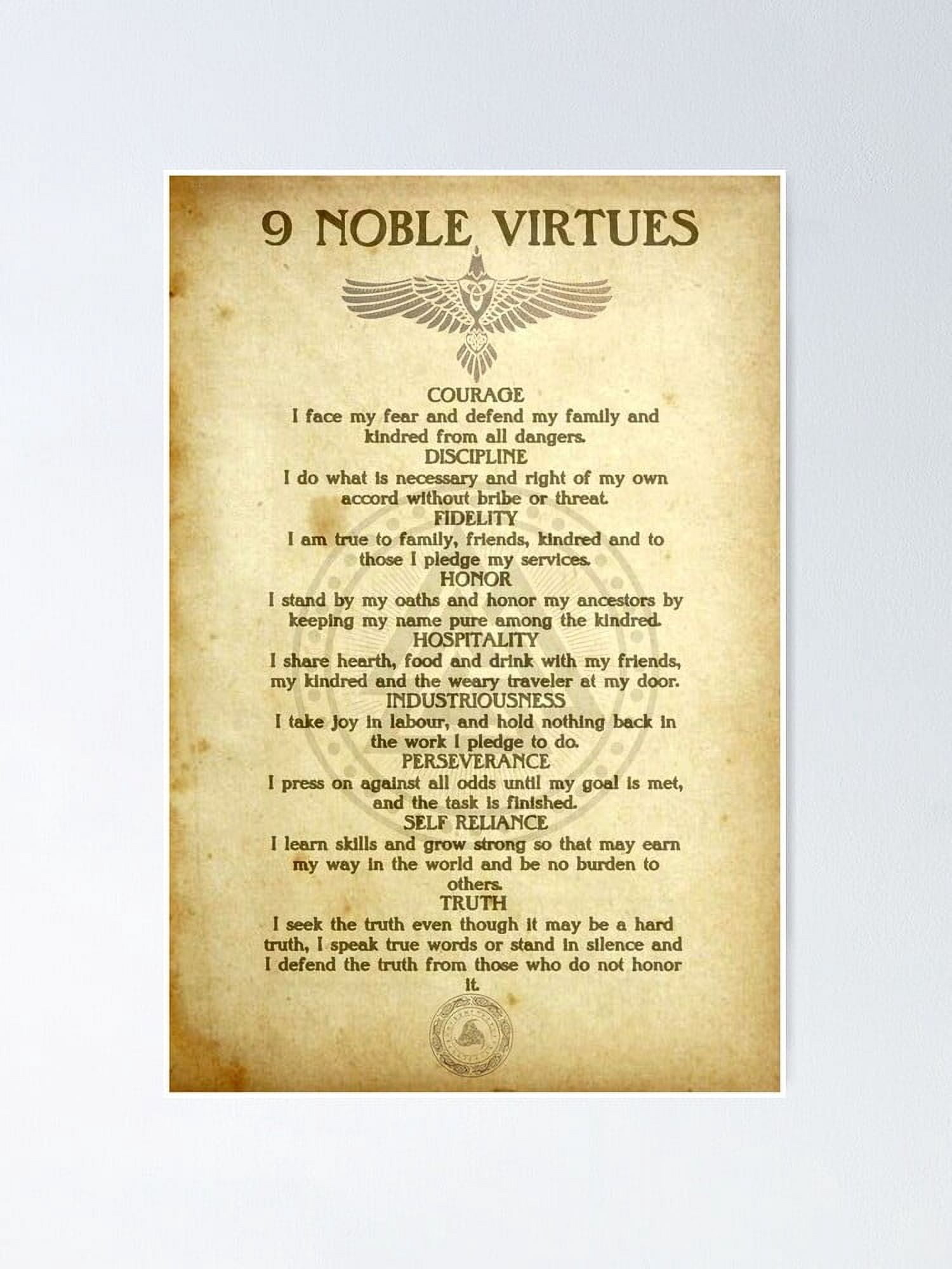 AatoeaX 9 Noble Virtues Poster Modern Wall Art Canvas Poster ...