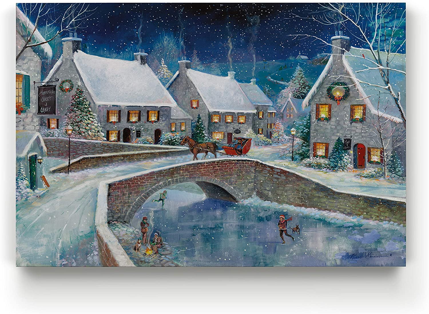 AatoeaX Abstract Christmas Decor for Home Snowy Warm Winter Wonderland ...