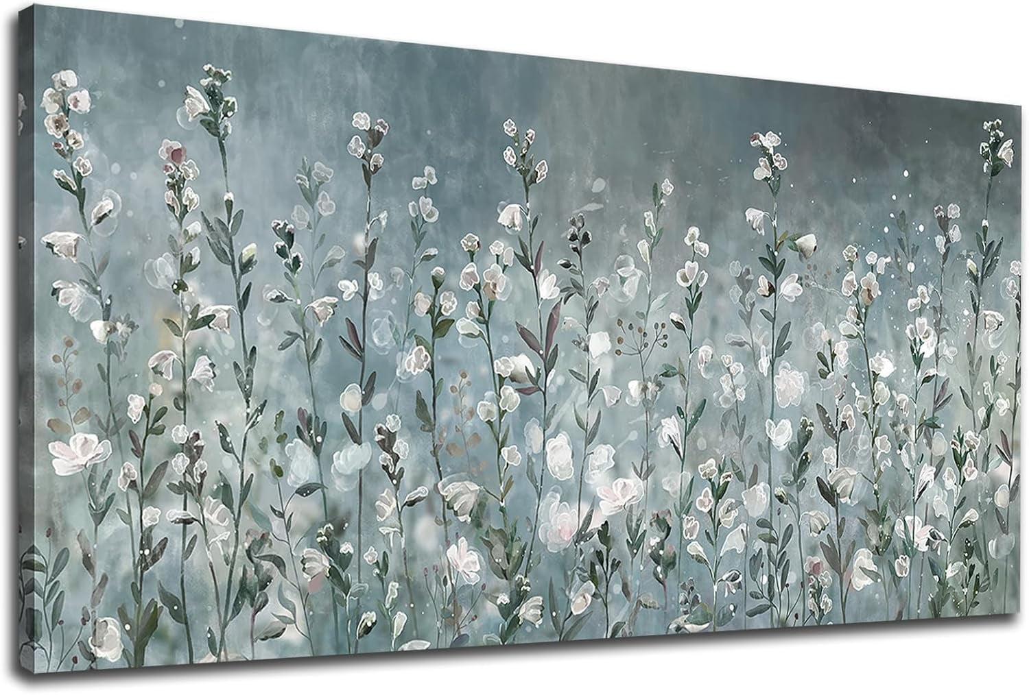 AatoeaX Abstract Flower Wall Art - Elegant Translucent White ...