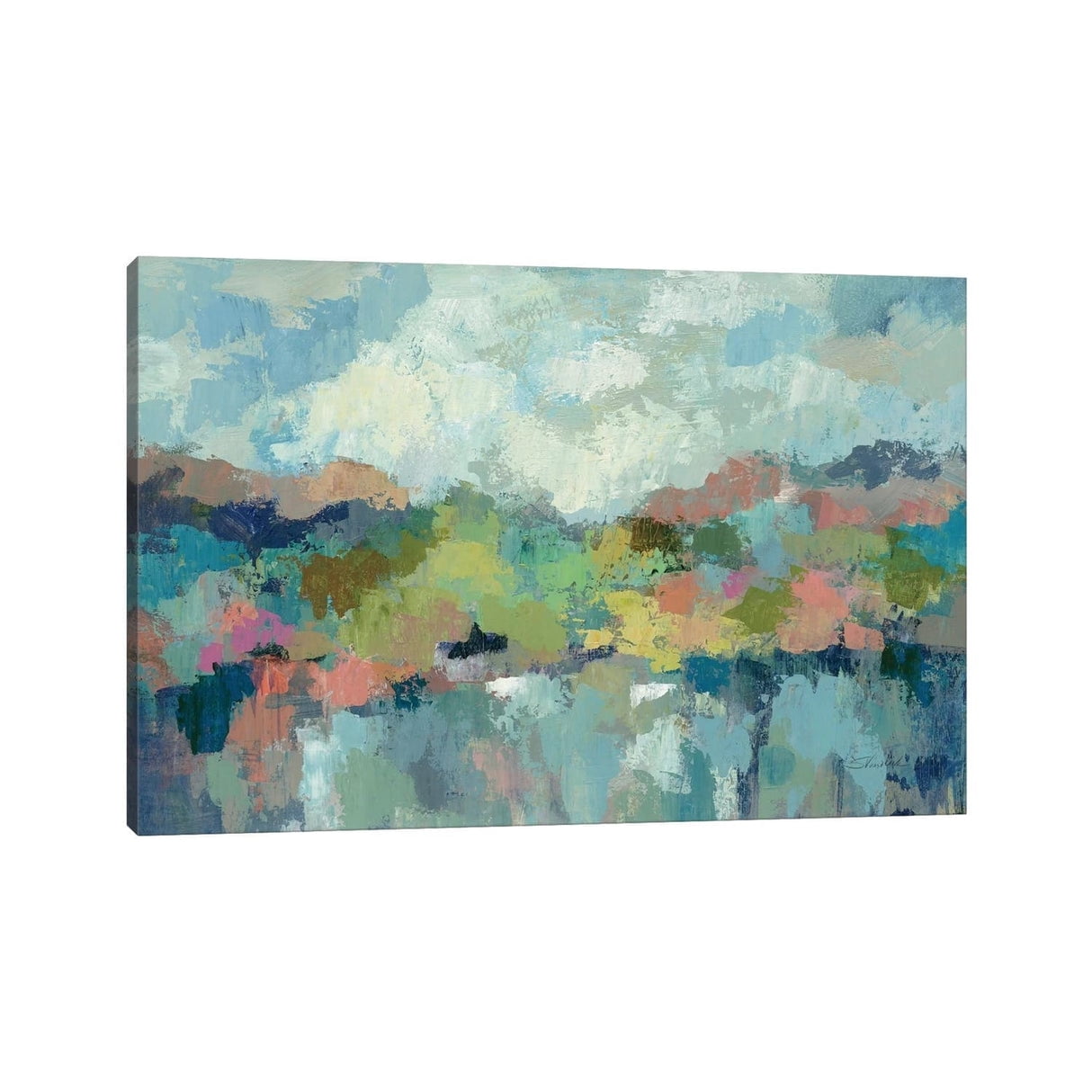 AatoeaX "Abstract Lakeside" Canvas Print Modern Wall Art Canvas Poster ...