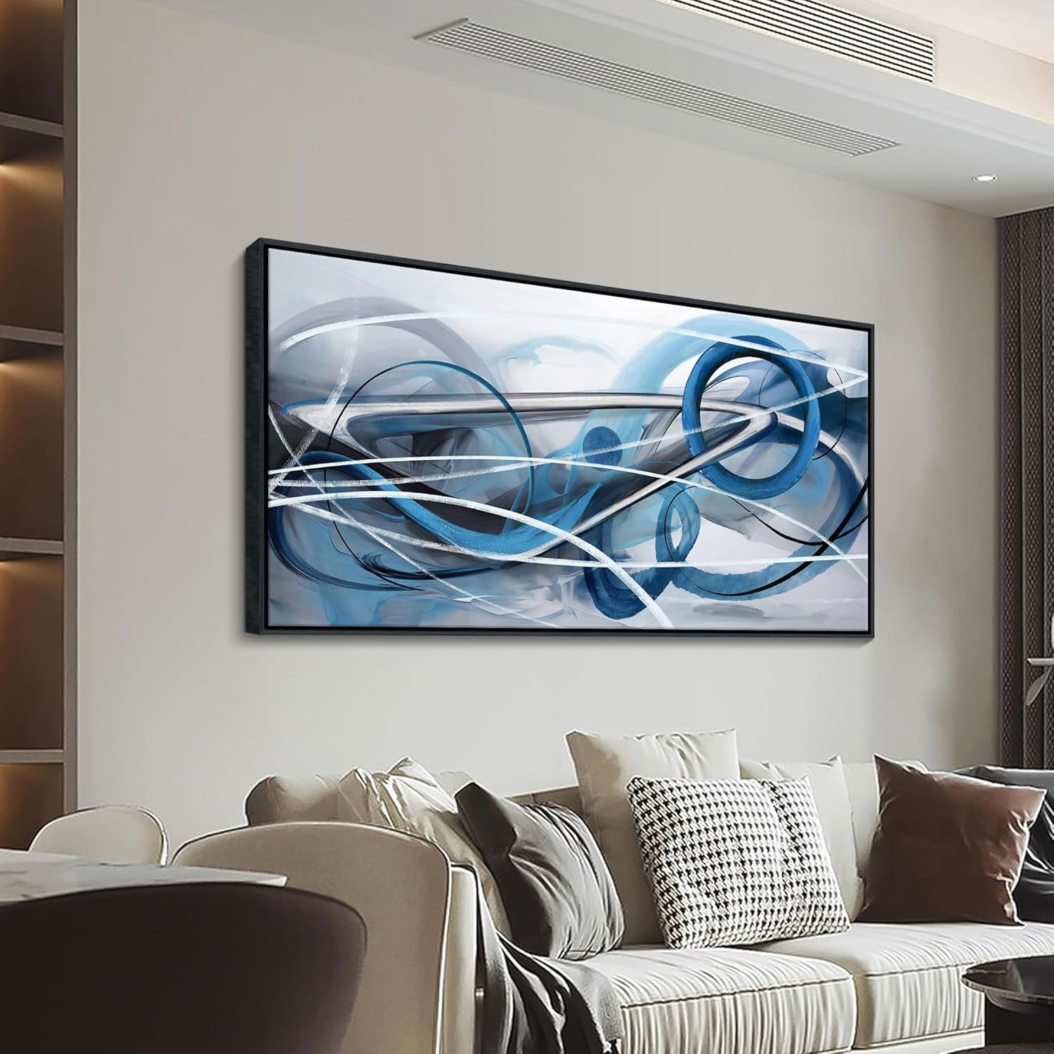 AatoeaX Abstract Painting Wall Art circle Picture for Living Room ...