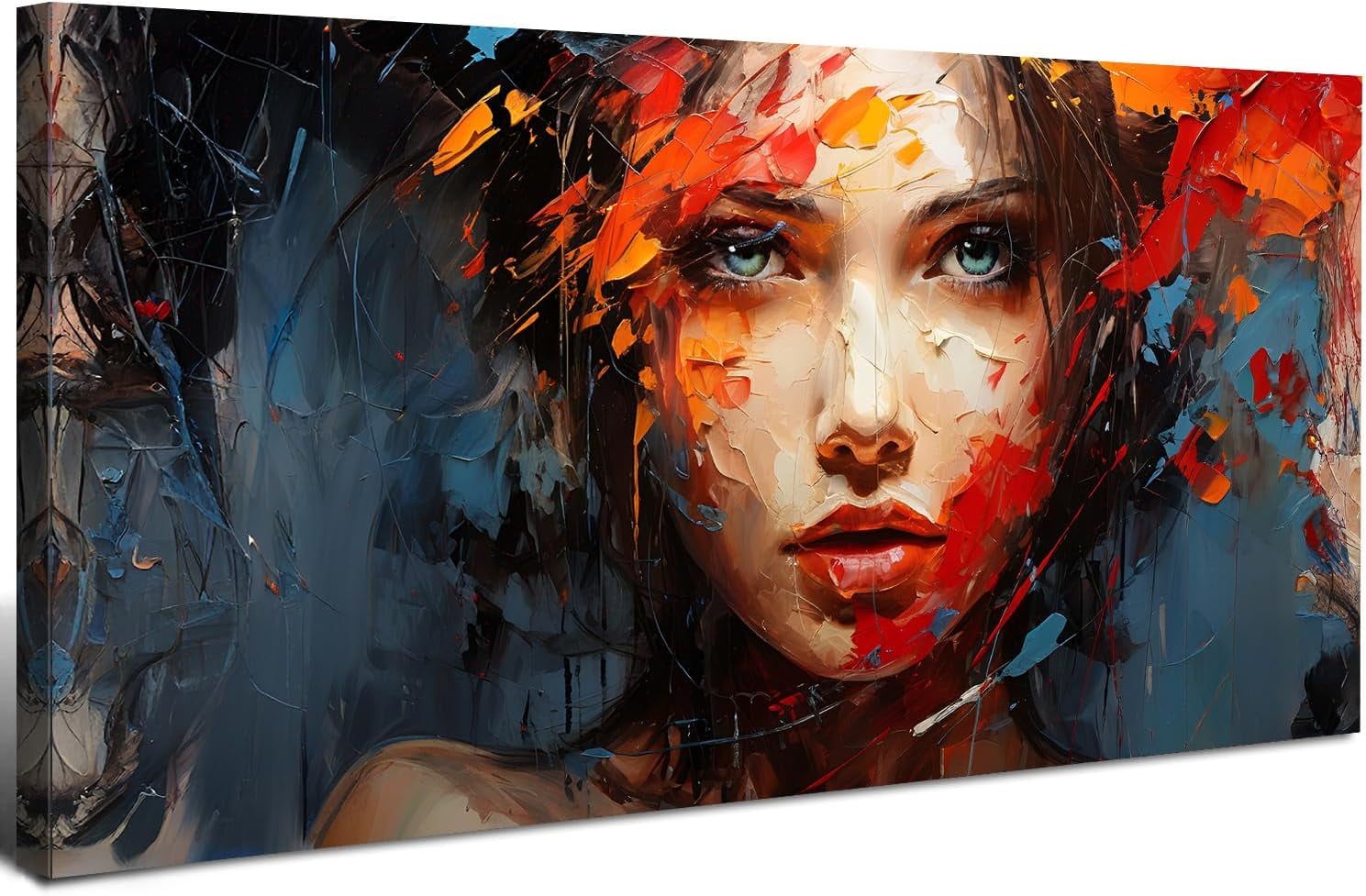 AatoeaX Abstract Wall Art Graffiti Women Face Canvas Prints Picture ...