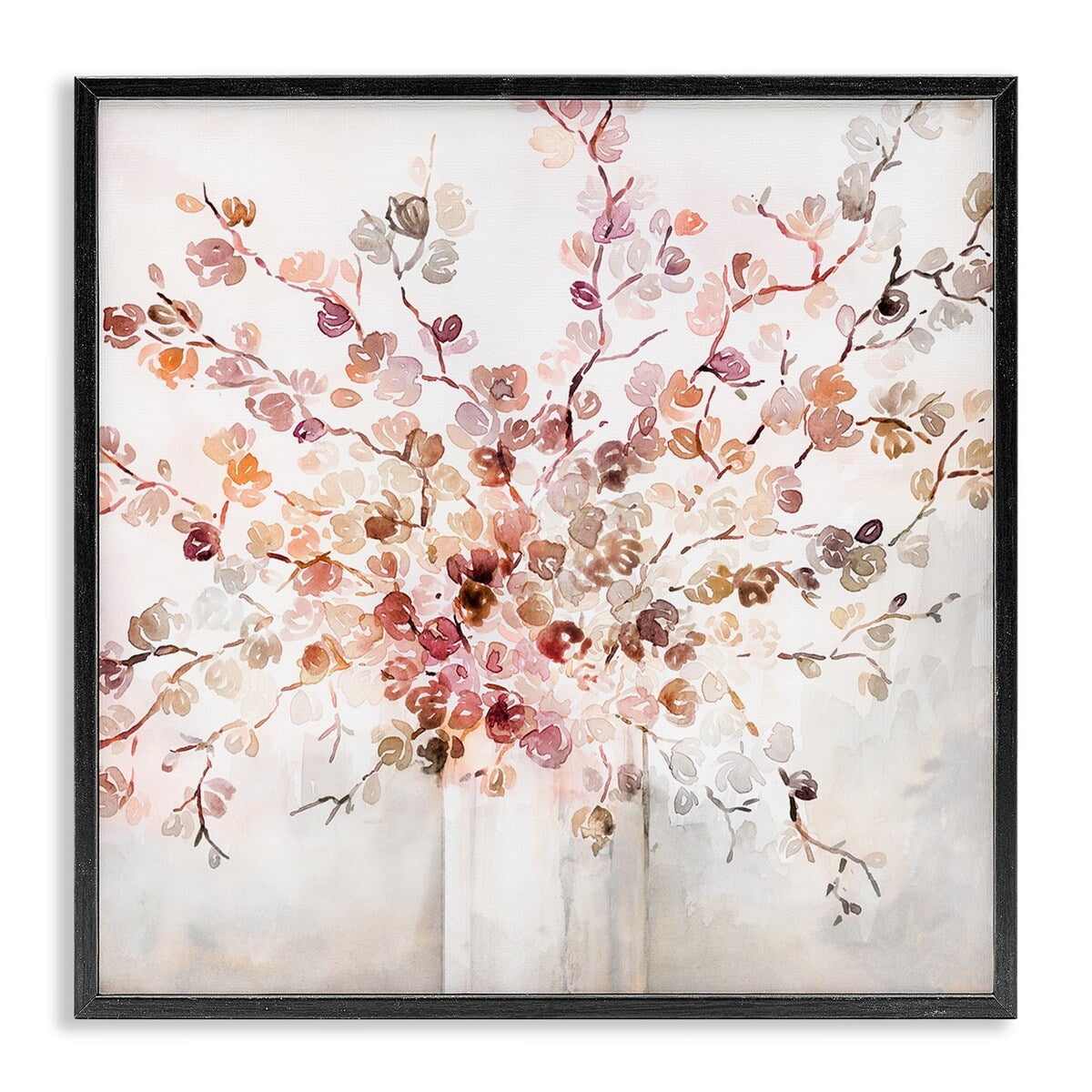 AatoeaX Abstract Warm Floral Vine Bouquet Expressive Red Flowers Wall ...