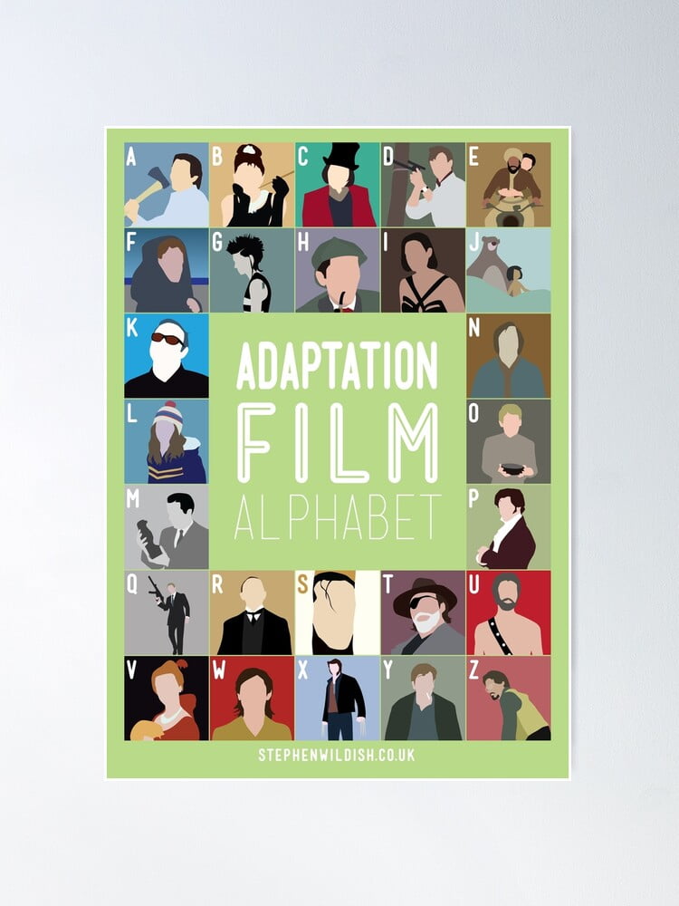 AatoeaX Adaptation Film Alphabet Poster Modern Wall Art Canvas Poster ...