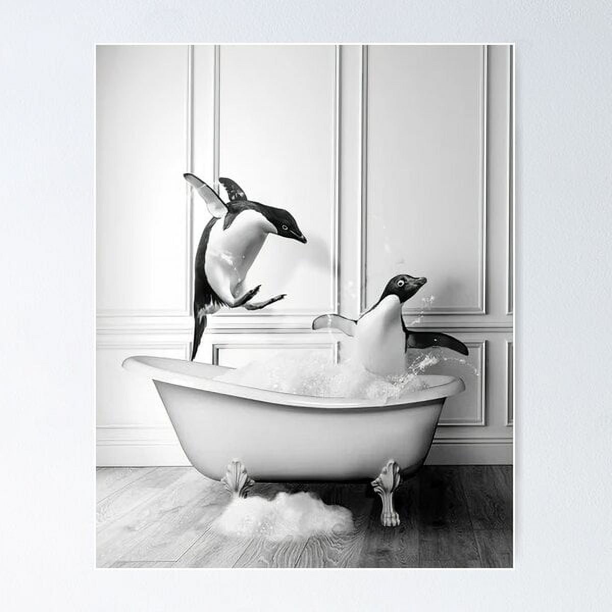 AatoeaX Adorable penguins in Tub Poster Aesthetic Home Decor – Perfect ...