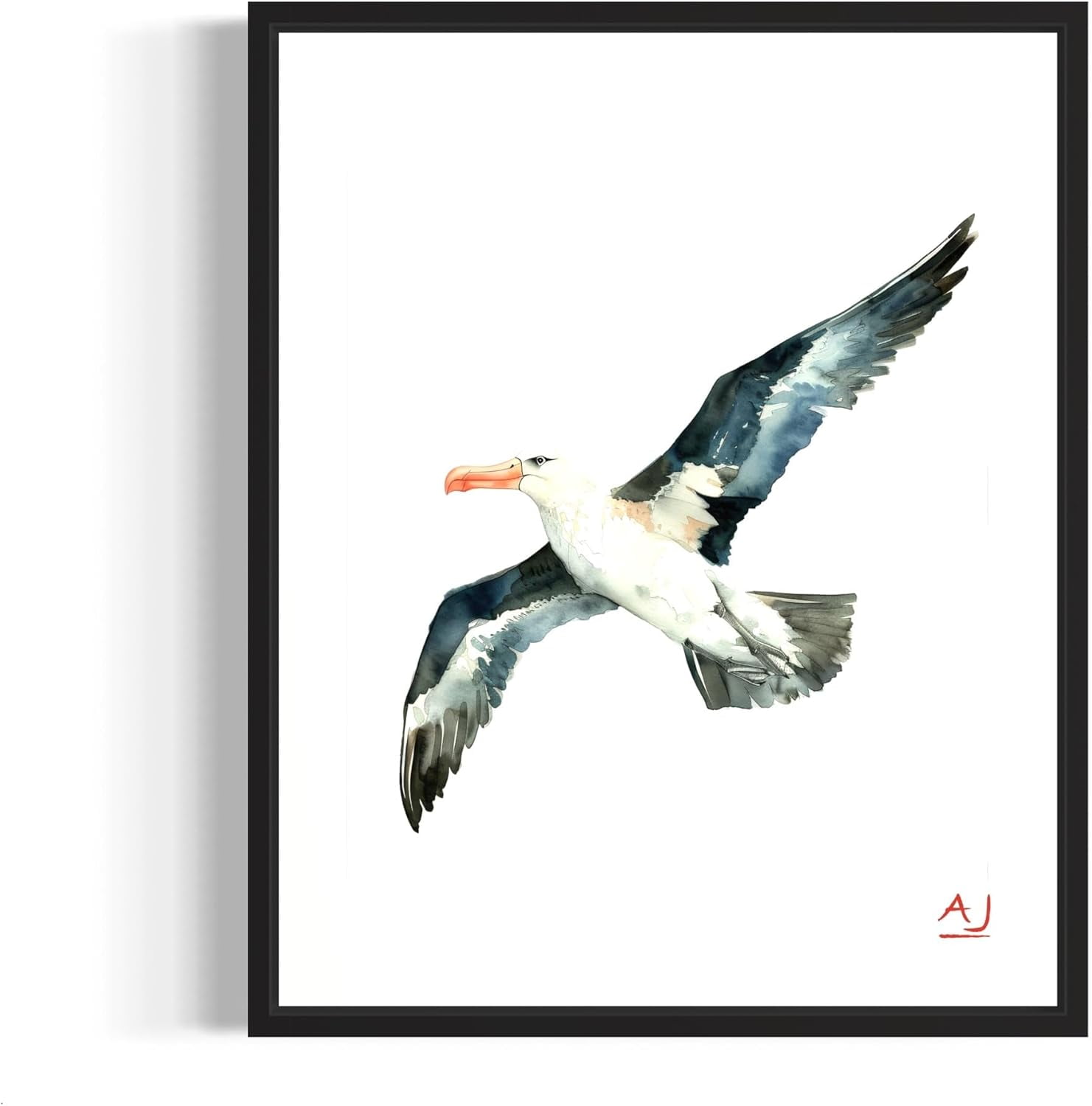 AatoeaX Albatross Art Print Poster, Bird Watercolor Painting, Nature ...