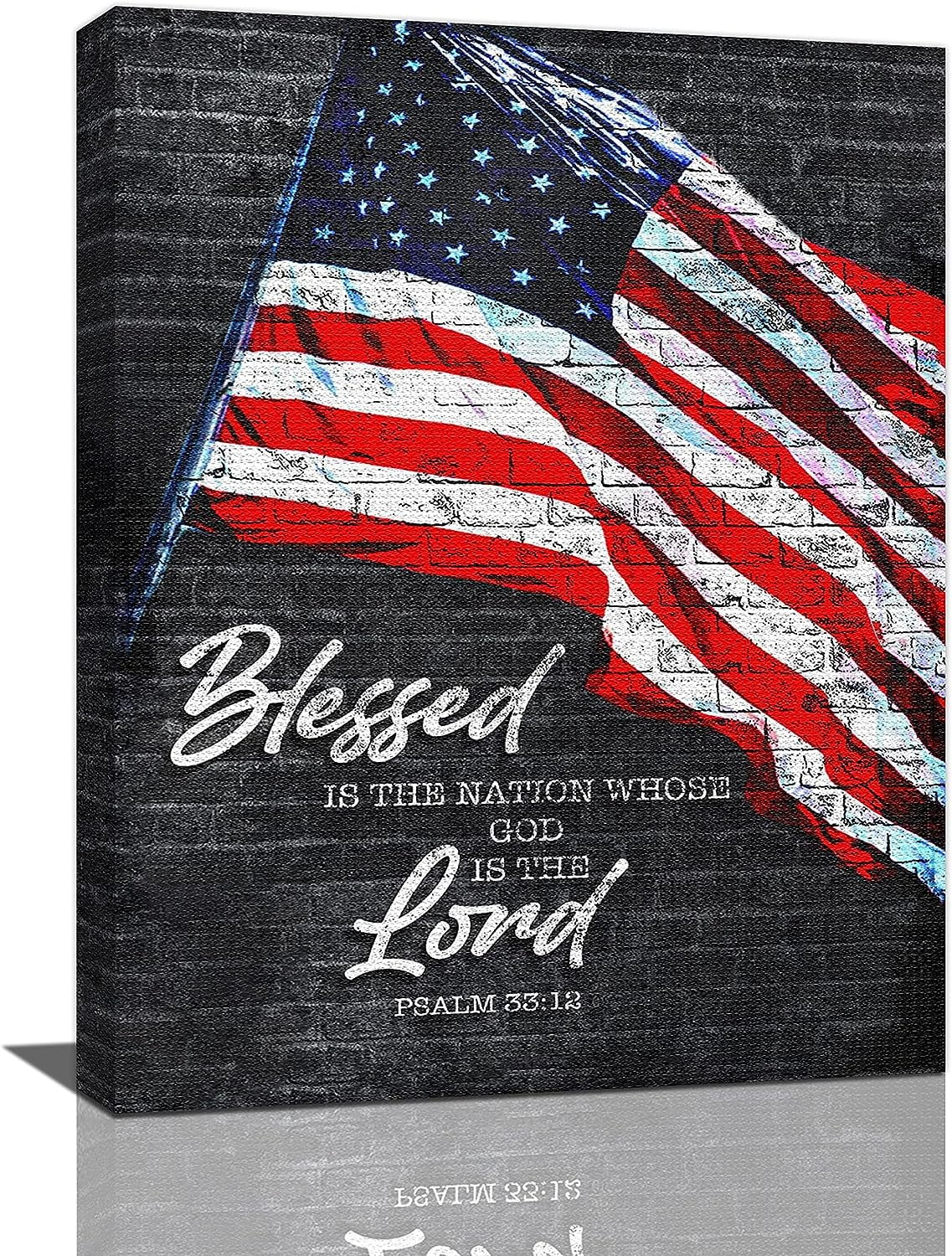 AatoeaX American Flag Wall Art Retro American Flag Pictures Wall Decor ...