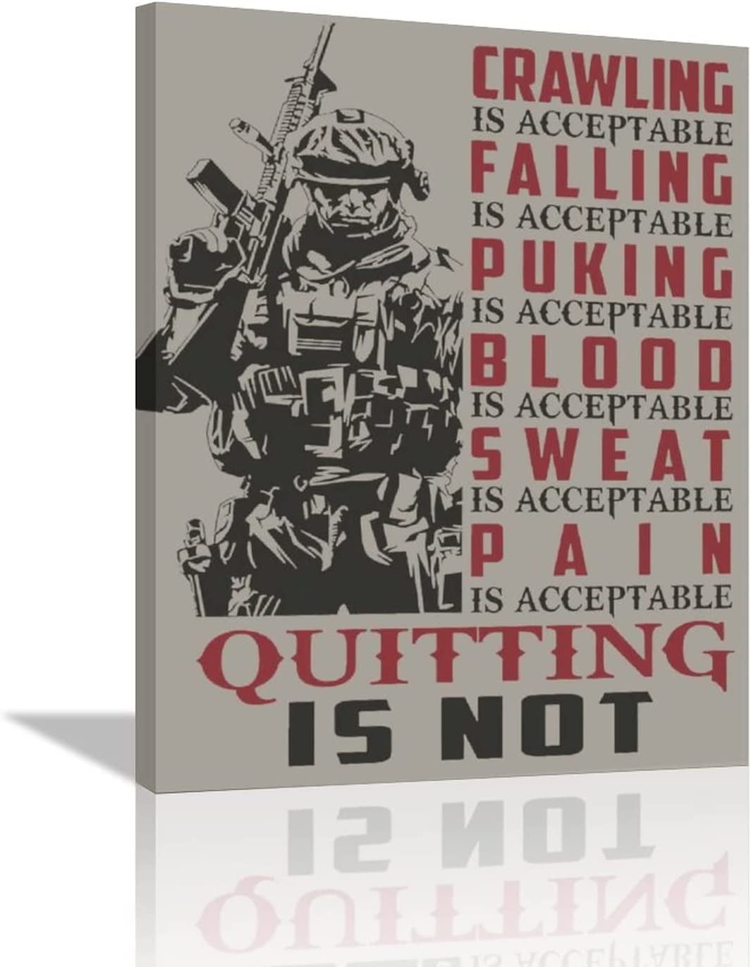 AatoeaX American Military Army Wall Art Retro Soldiers Motivational ...