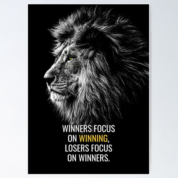 AatoeaX Animal Motivation - Winners Focus on winning Poster Aesthetic ...