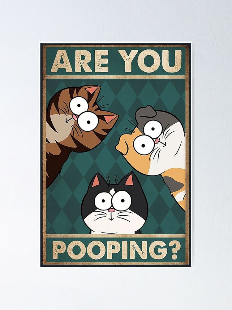 AatoeaX Are You Pooping Cat Poster Aesthetic Home Decor – Perfect for ...