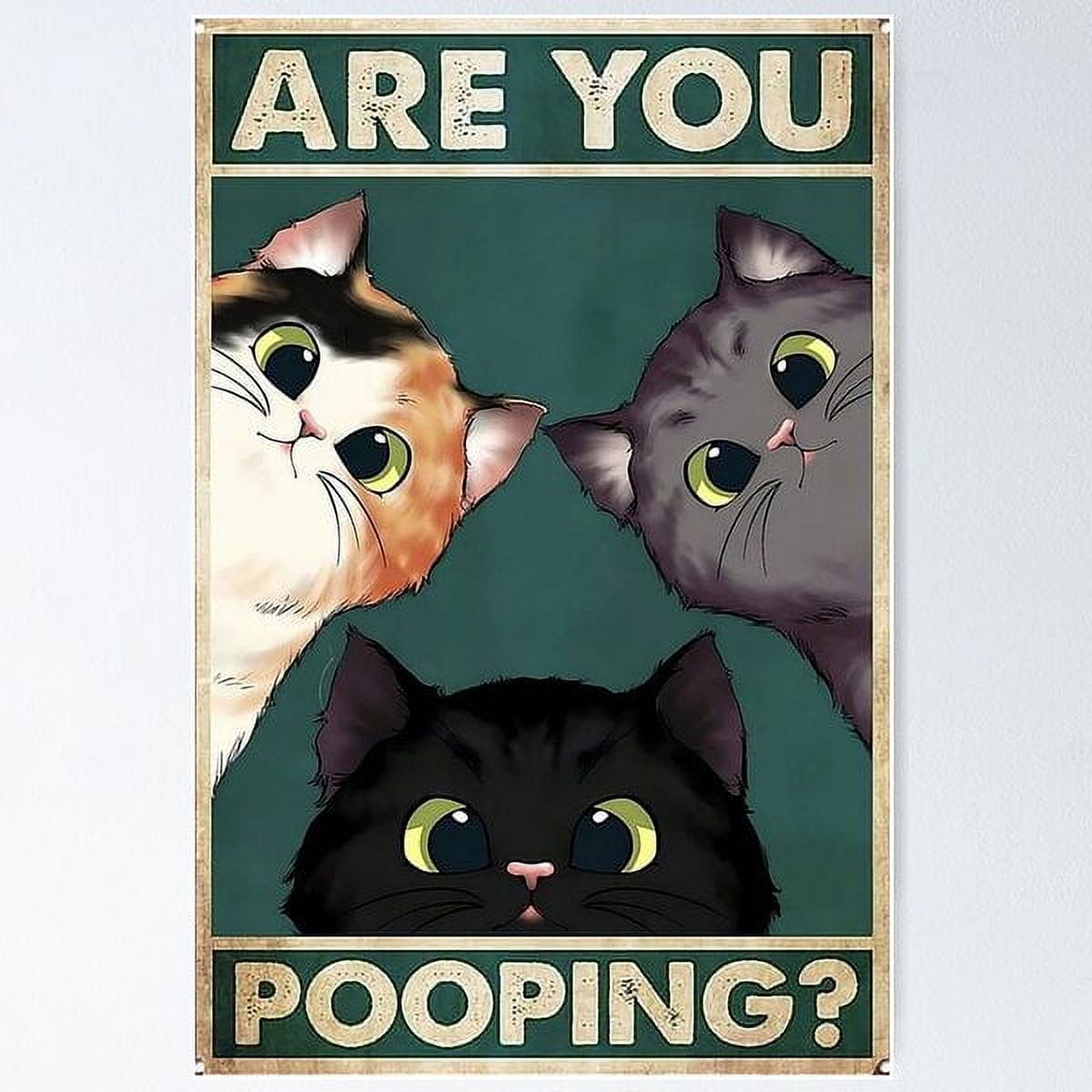 AatoeaX Are You Pooping Cat PosterAesthetic Home Decor – Perfect for ...