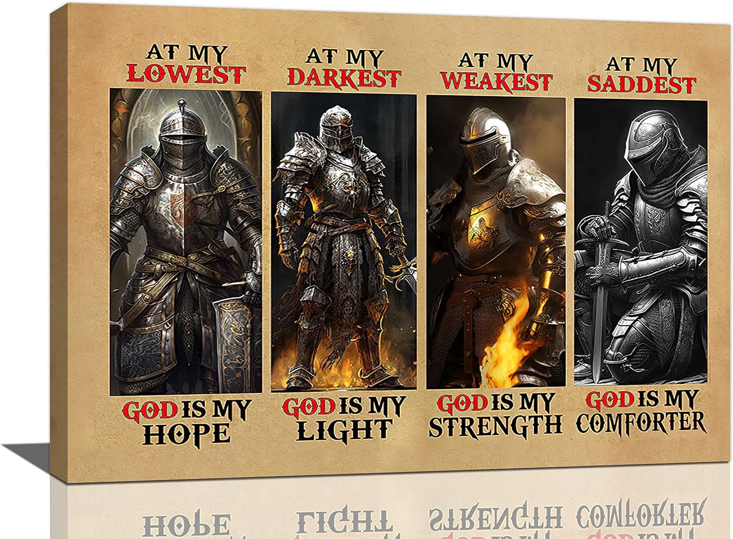 AatoeaX Armor of God Wall Art Inspirational Samurai Warrior Pictures ...