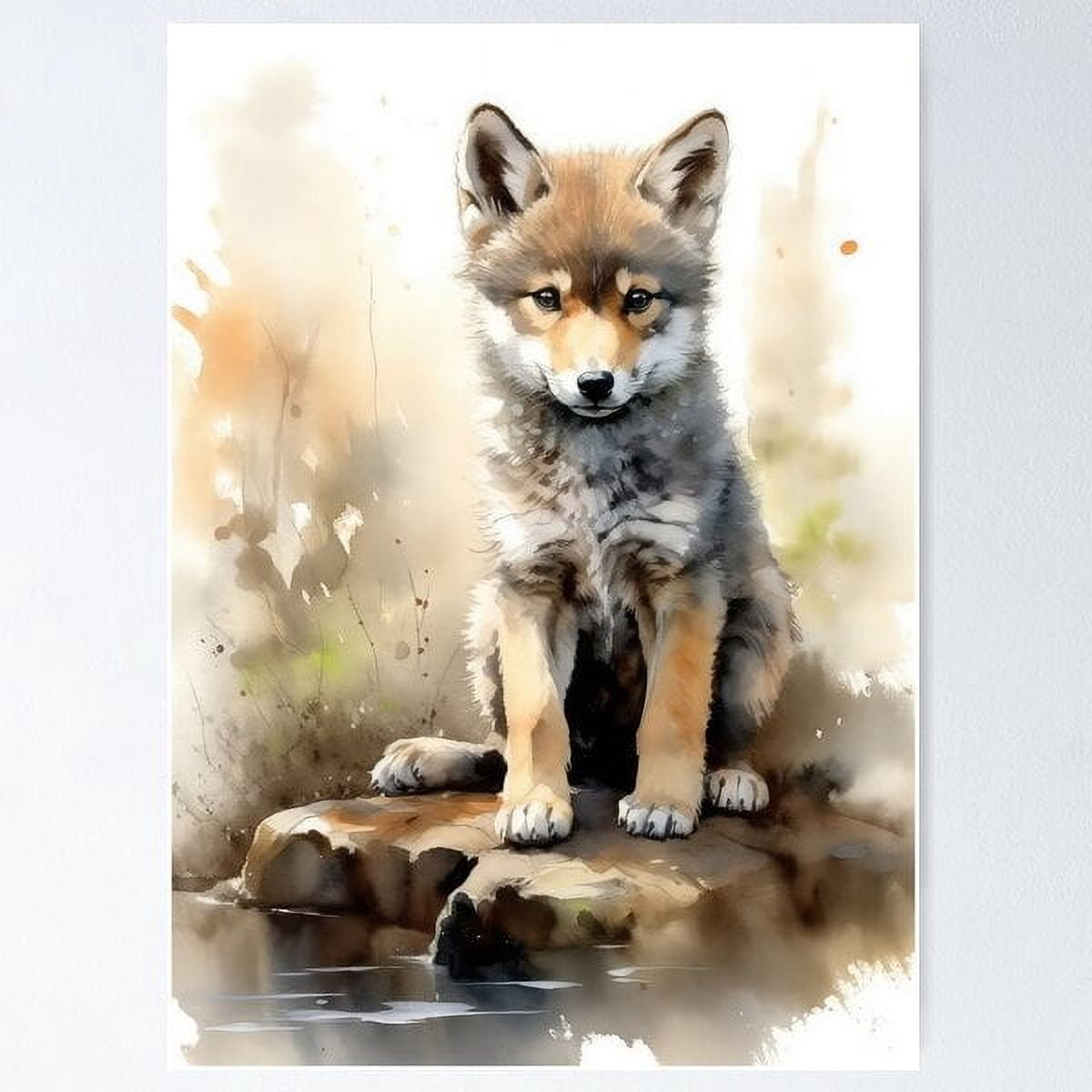 AatoeaX Baby wolf Poster Aesthetic Home Decor – Perfect for Gallery ...