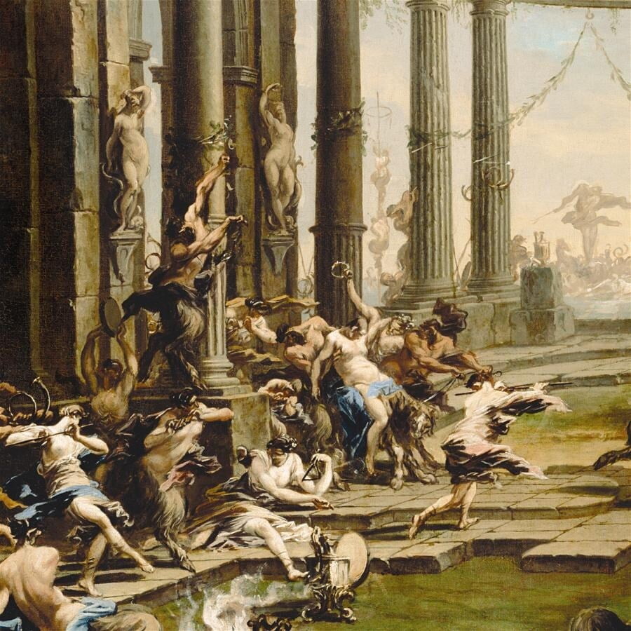 AatoeaX Bacchanale, 1730: Canvas Replica Painting: Grande Modern Wall Art Canvas Poster ...