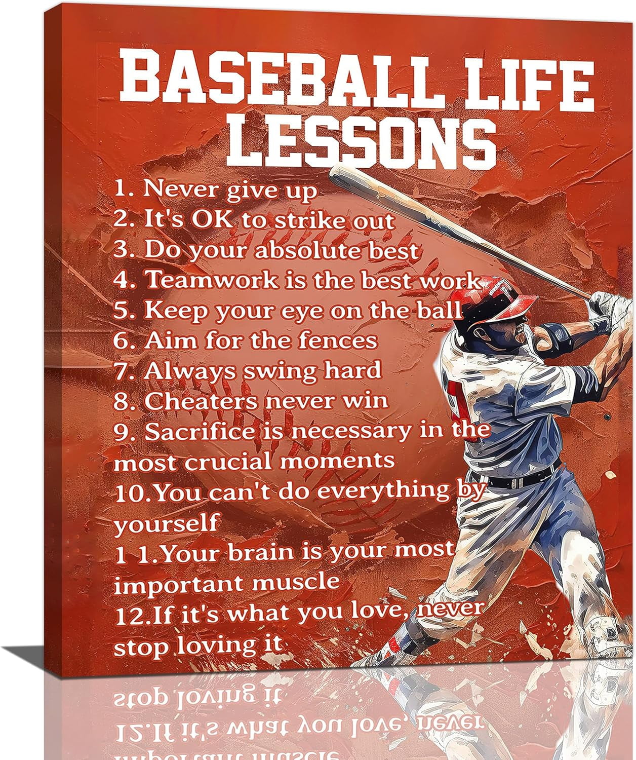 AatoeaX Baseball Sports Wall Art Baseball Wall Decor Baseball Sign ...