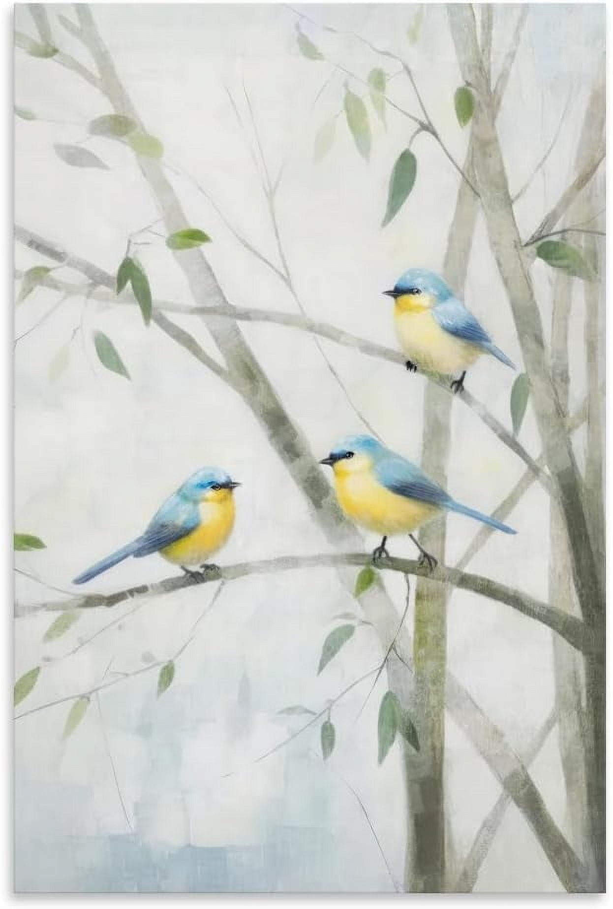 AatoeaX Bathroom Bird Pictures Wall Art Love Birds Painting Print on ...
