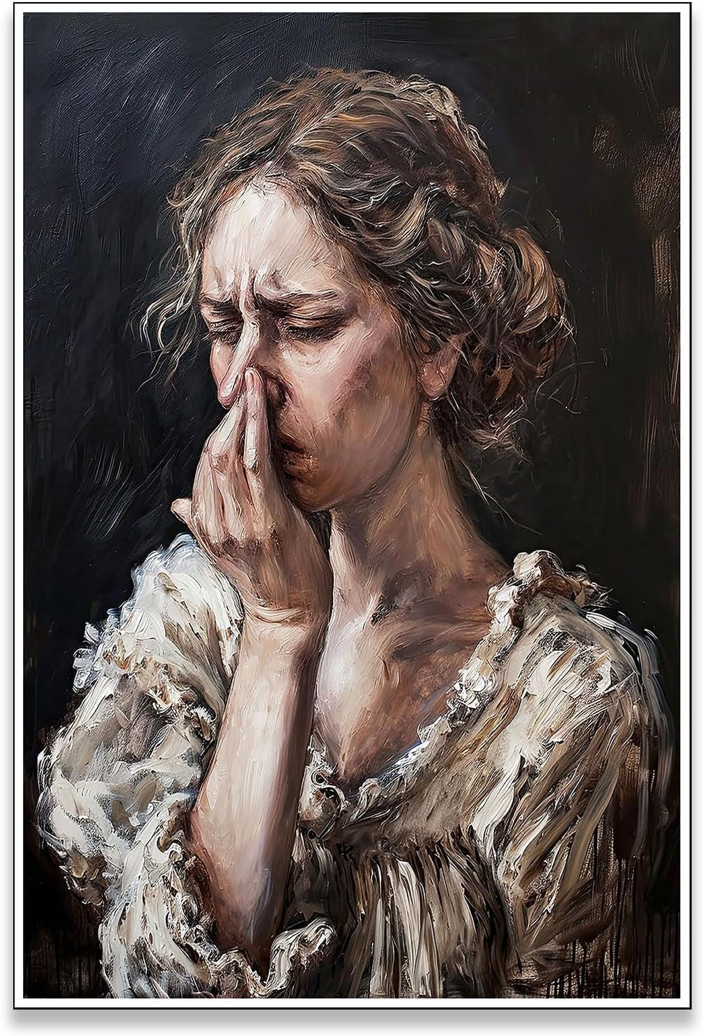 AatoeaX Bathroom Canvas Wall Art Funny Posters Black and White Humor ...