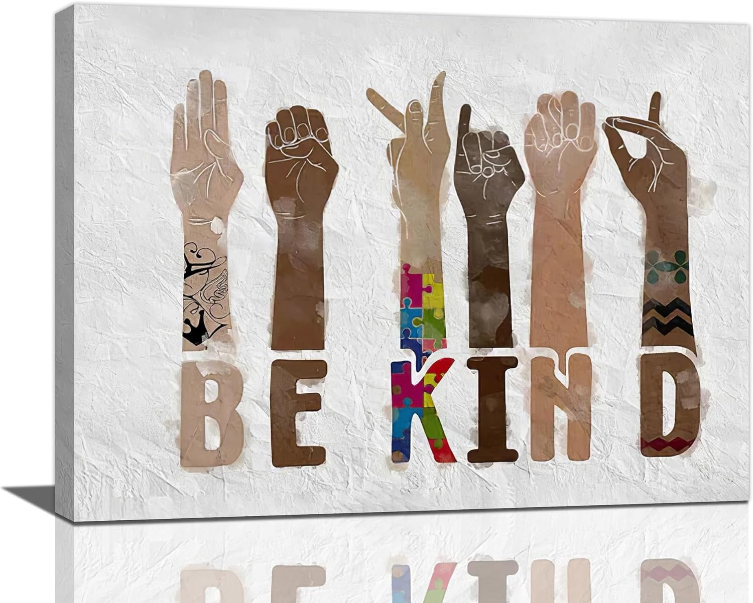 AatoeaX Be Kind Decor Retro Sign Wall Art Motivational Pictures Wall ...